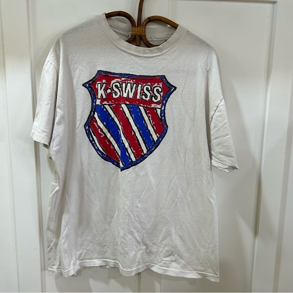 K-Swiss | Shirts | Vintage K Swiss Crew Neck Tee Single Stitch | Poshmark